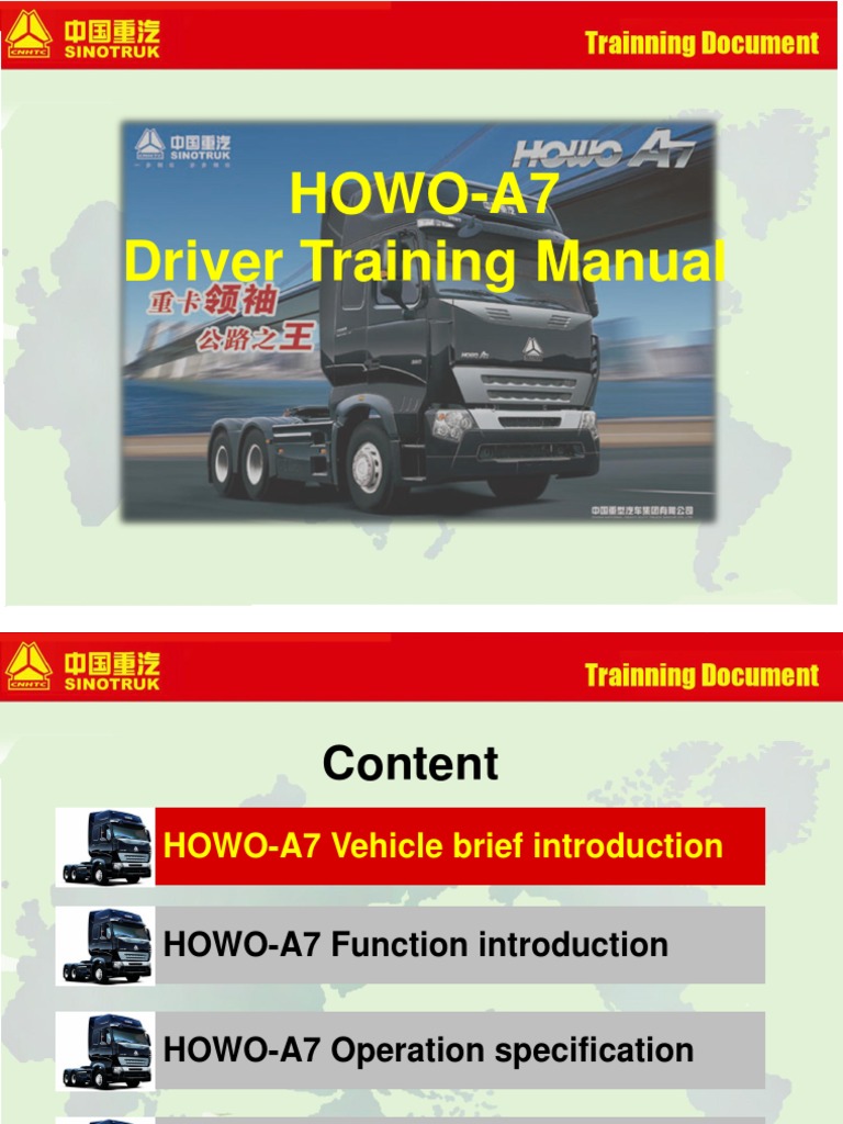 HOWO A7 The Operation and Maintenance Manual PDF | PDF | Anti Lock ...