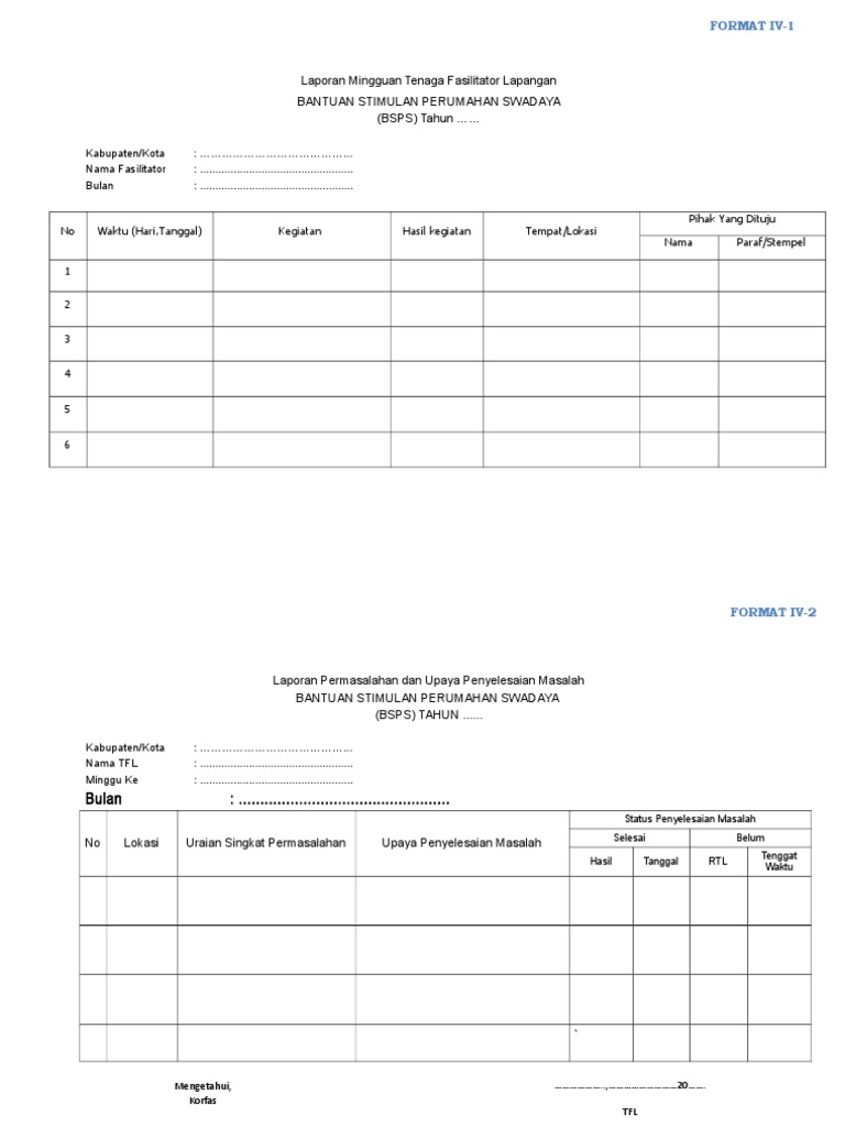 Laporan TFL Bsps | PDF