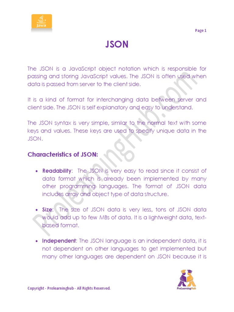Characteristics of JSON:: Readability: The JSON Is Very Easy To Read ...