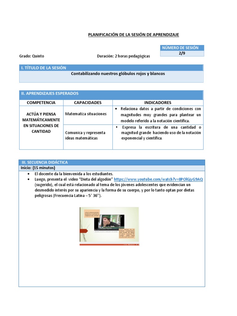 Mat5 U1 Sesión 02 | PDF | Exponenciación | Leucocito