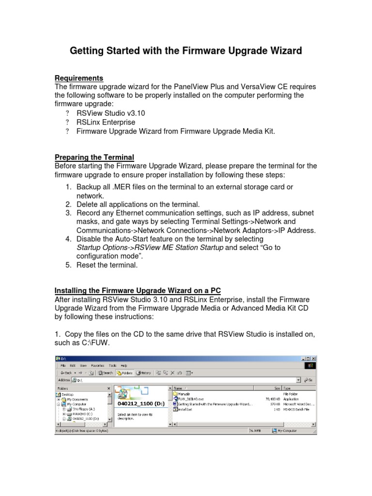 Getting Started With The Firmware Upgrade Wizard | Download Free PDF ...