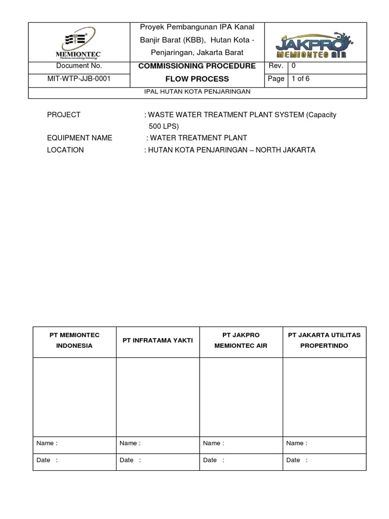 2019-03-28 - JJB - WTP - 01-Flow Process | PDF | Filtration | Water ...
