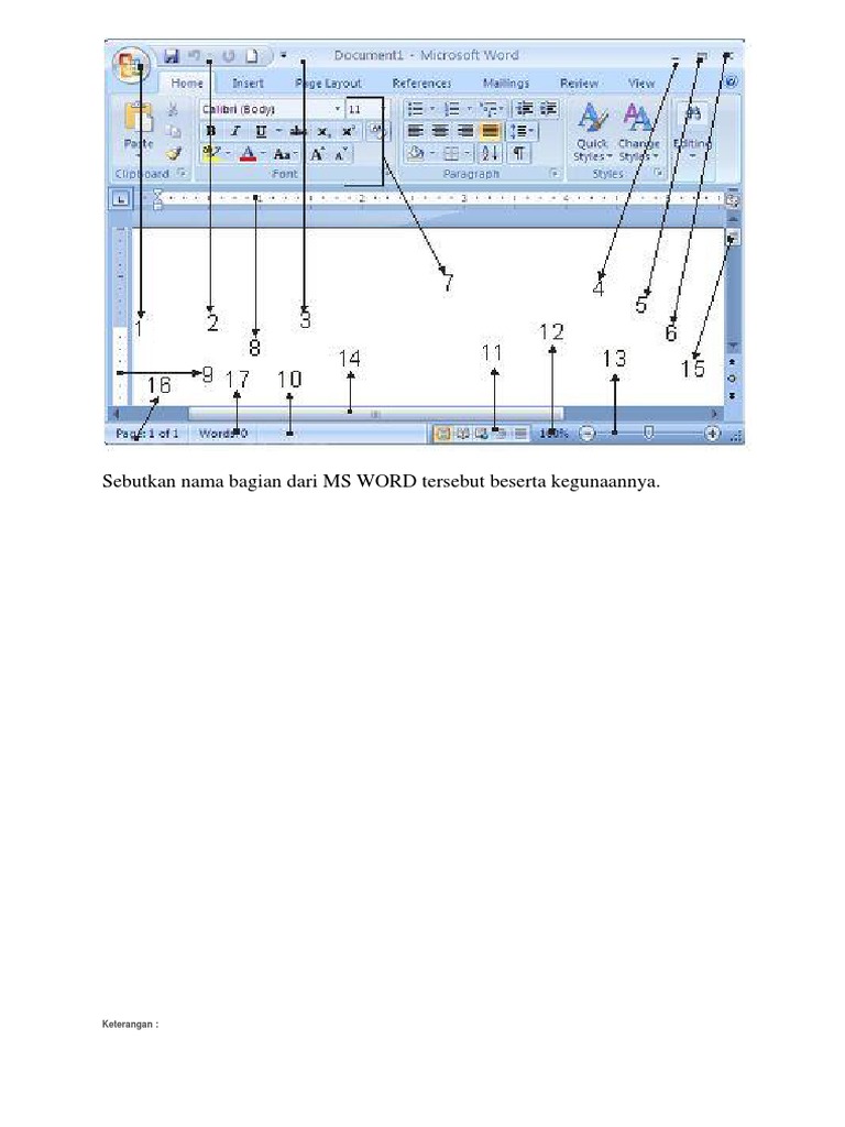 Bagian dan Fungsi Microsoft Word | PDF