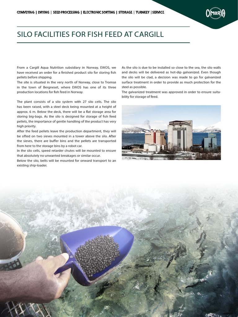 Silo Facilities For Fish Feed at Cargill | PDF