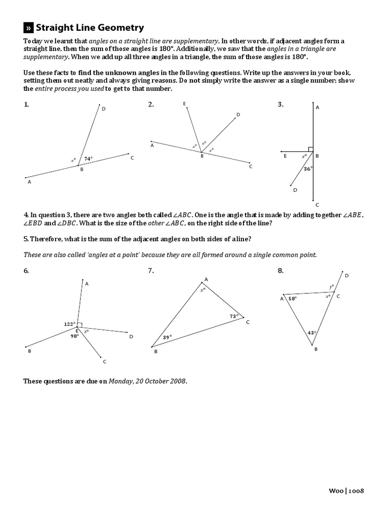 Straight Line Geom | PDF | Triangle | Line (Geometry)