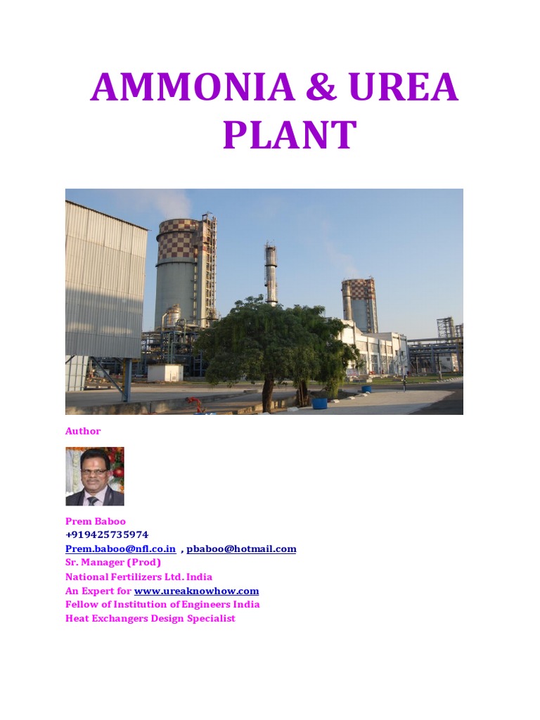 Ammonia and Urea Plants PDF | PDF | Urea | Carbon Dioxide