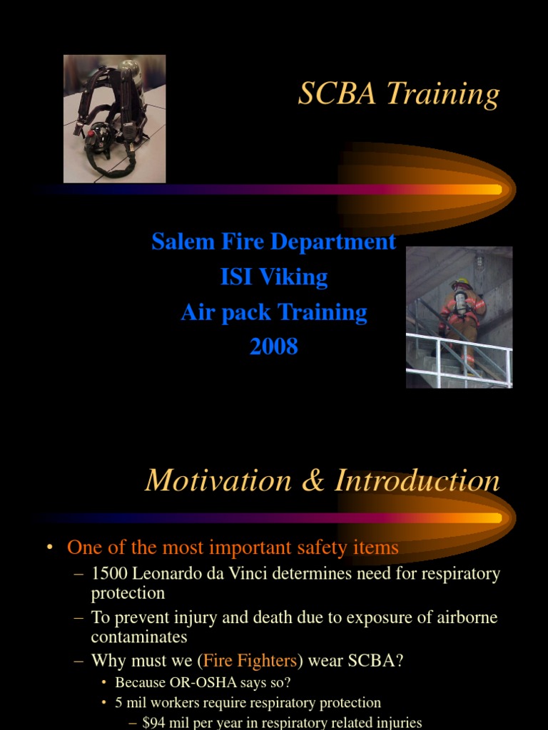 SCBA Training: Salem Fire Department ISI Viking Air Pack Training 2008 ...