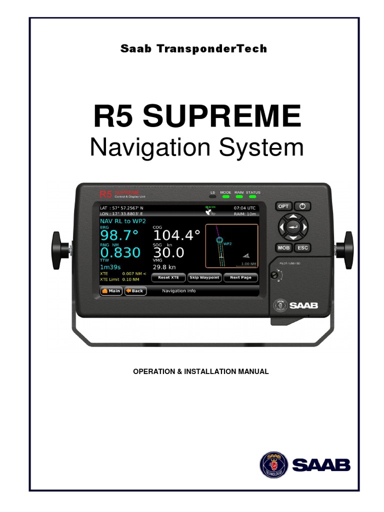 Saab R5-Supreme-Navigation-System-Manual PDF | PDF | Coaxial Cable ...