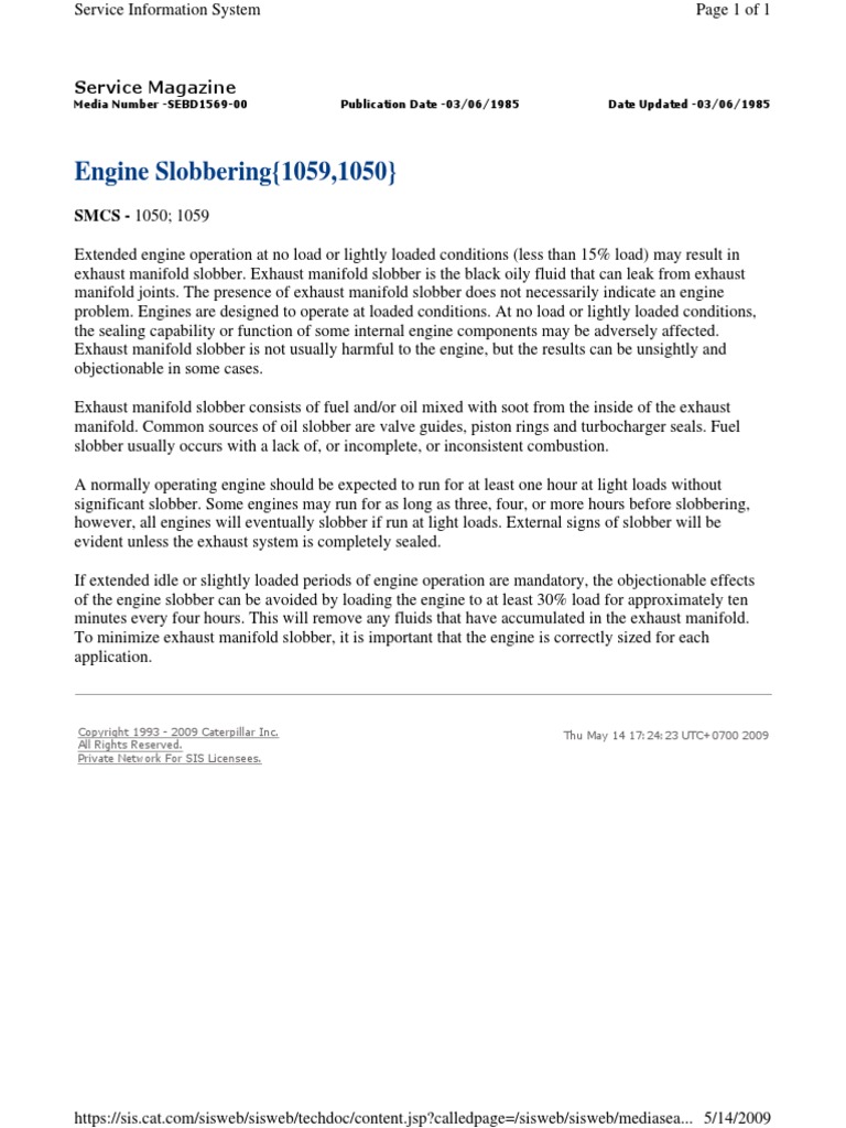 Understanding Engine Slobbering Issues | PDF