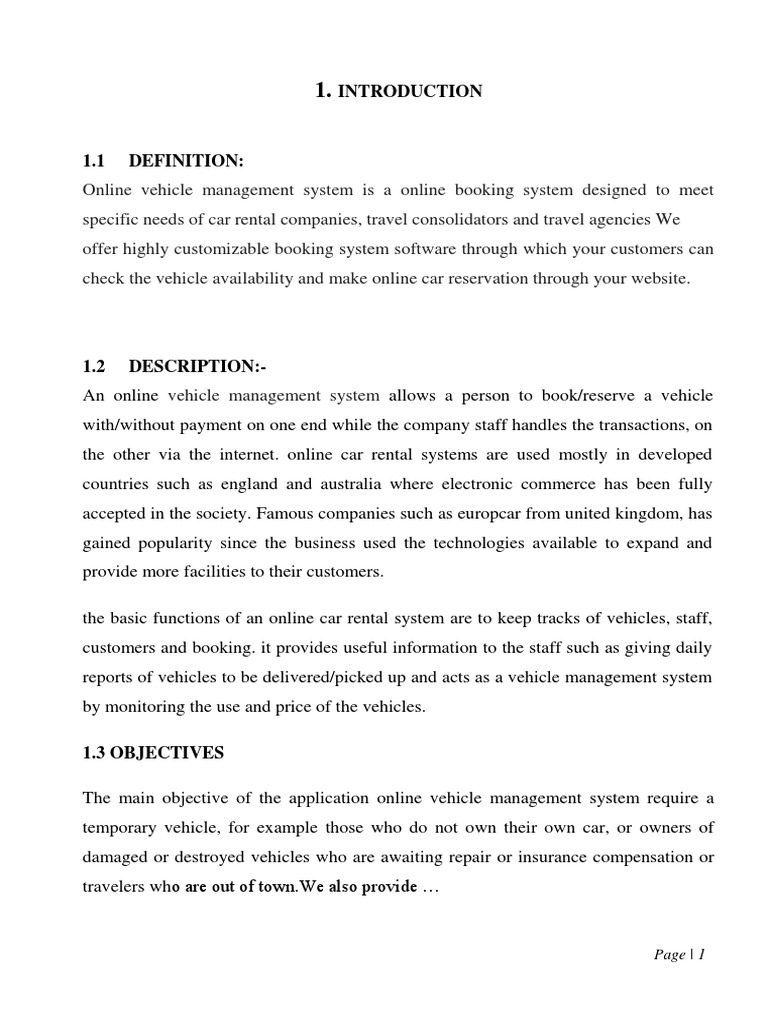 Online Vehicle Management System | PDF | Feasibility Study | Computing