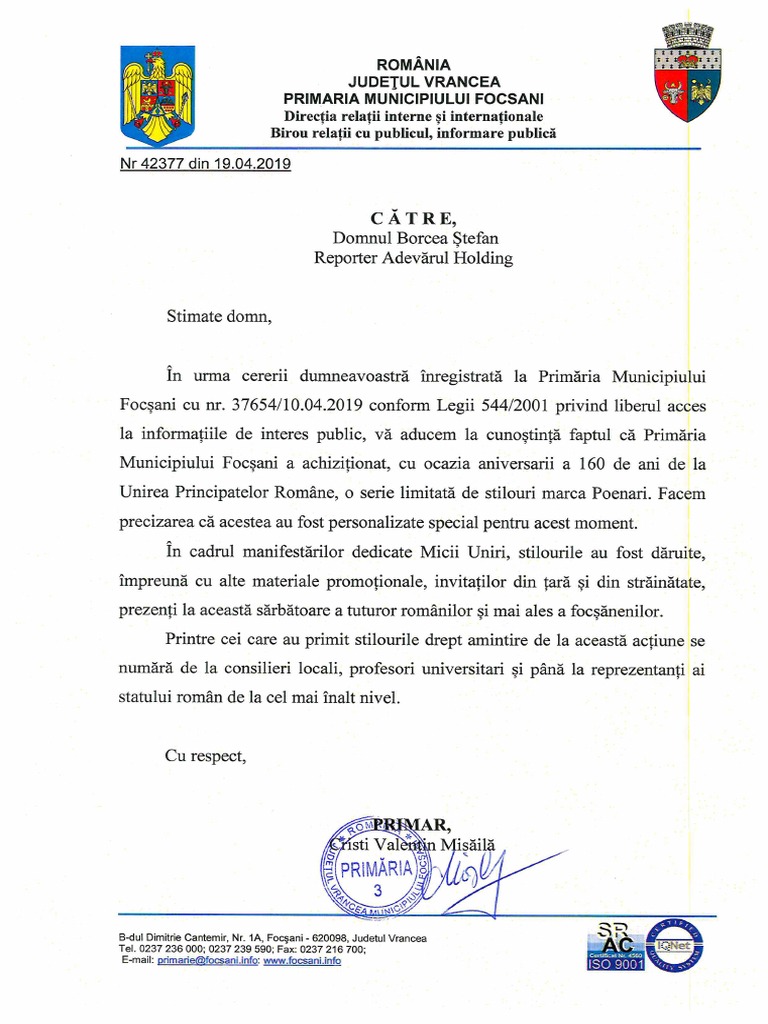 Adresa Primarie | PDF