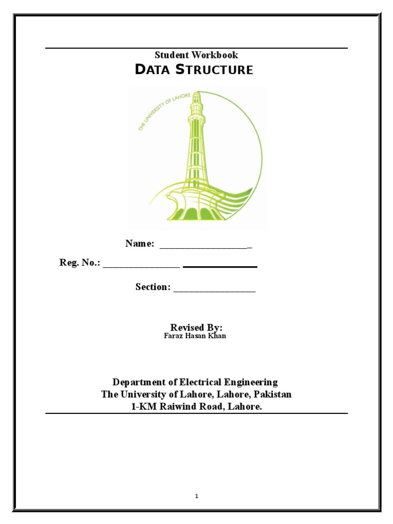 Data Structure Workbook | PDF | Expected Value | Computer Programming
