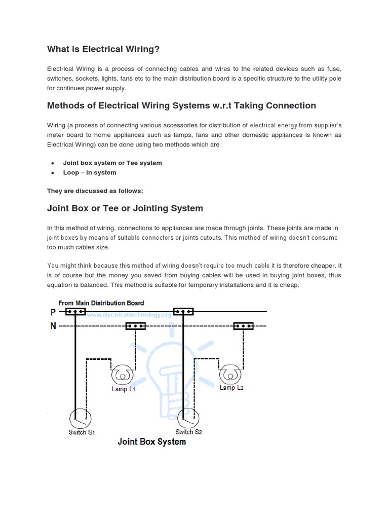 Wiring Methods | PDF | Electrical Wiring | Electrical Connector