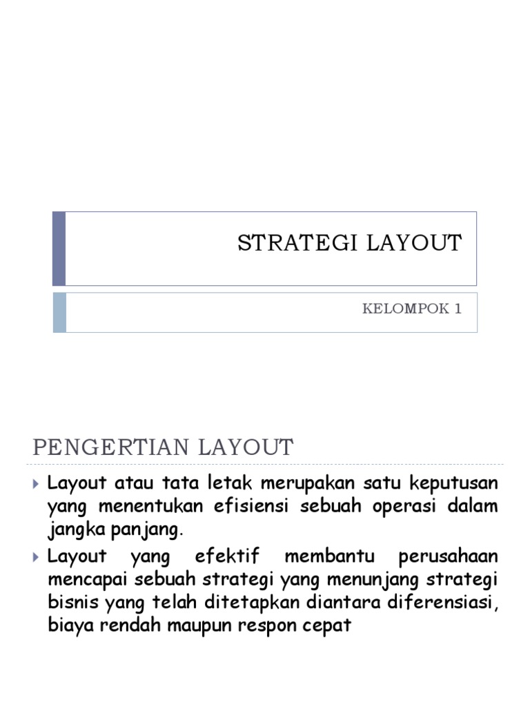 Strategi Layout | PDF | Komputer | Teknologi & Rekayasa