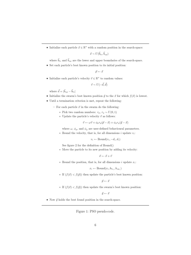 Figure 1: PSO Pseudo-Code | PDF