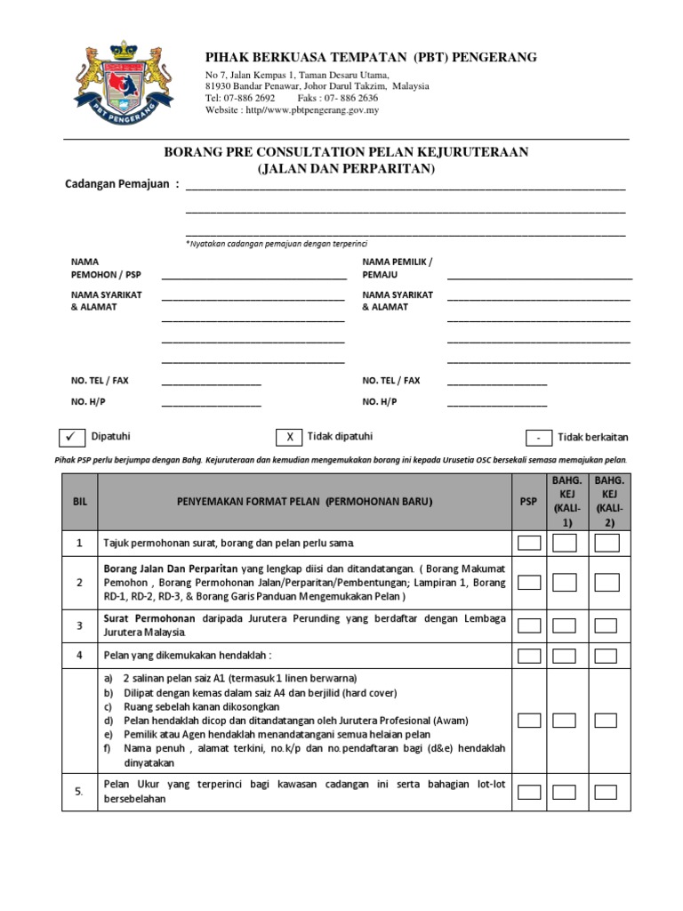 Borang Pre-Consult RD | PDF