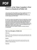 Nolan Committee Report 1994 Seven Principles of Public Life | PDF