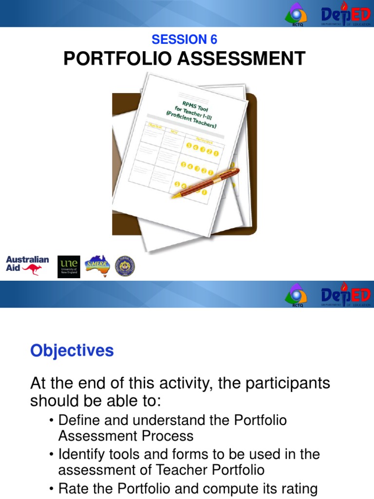 Portfolio Assessment Process Overview | PDF | Educational Assessment ...