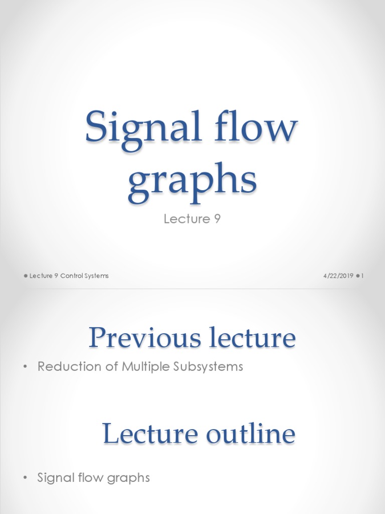 Lecture 9 Signal Flow Graphs | PDF | Applied Mathematics | Systems Theory