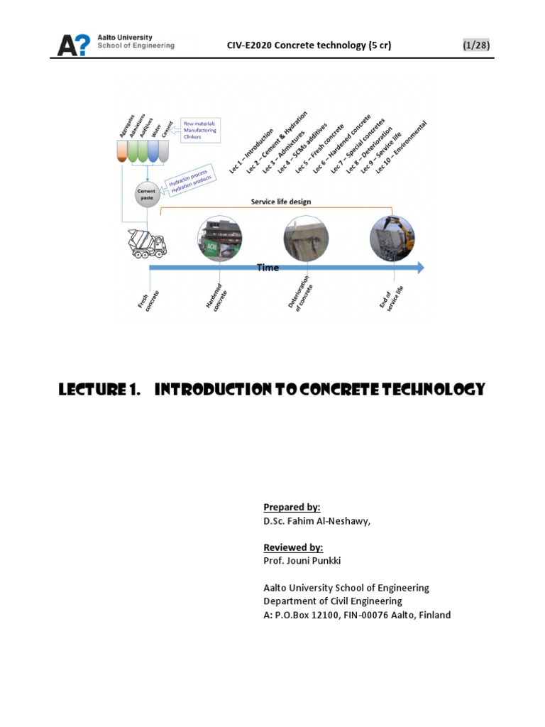 Lec01 Introduction v03 | Download Free PDF | Concrete | Cement