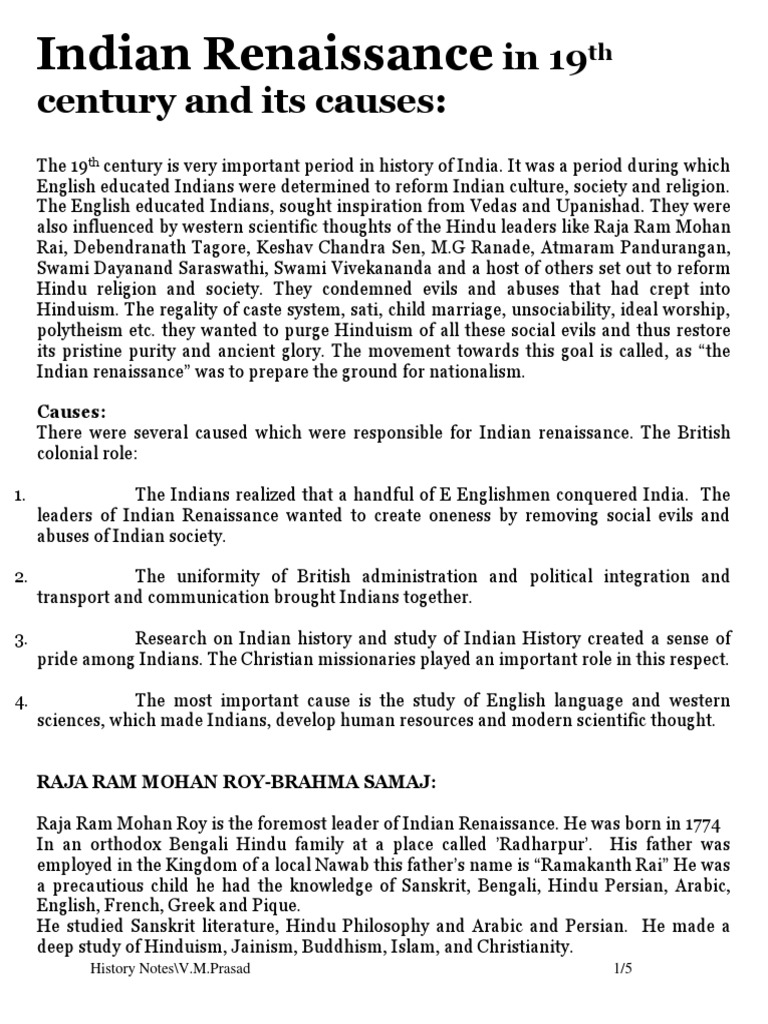 Indian Renaissance in 19 TH Century and PDF | PDF | Religious Faiths ...
