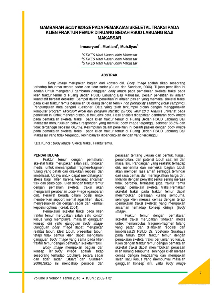 Body Image pada Fraktur Femur Traksi | PDF