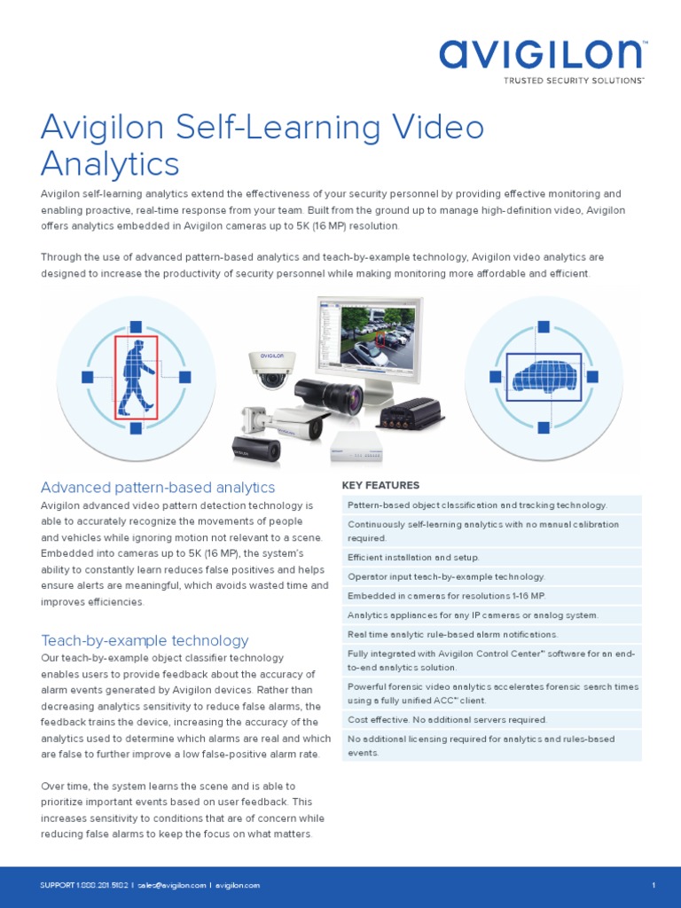 Avigilon Self-Learning Video Analytics: Advanced Pattern-Based ...