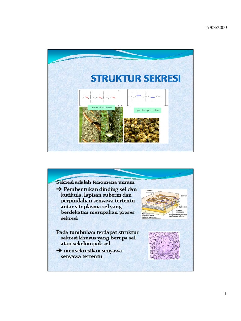 Proses dan Struktur Sekresi Tumbuhan | PDF
