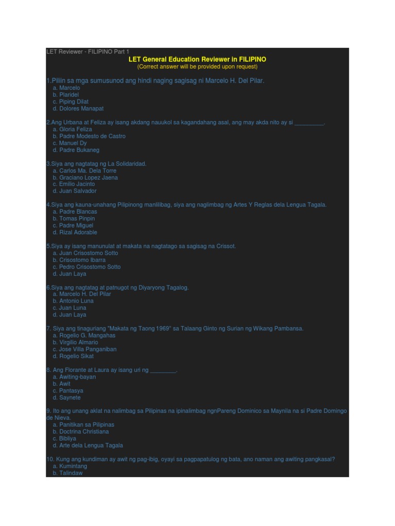 LET Reviewer | PDF