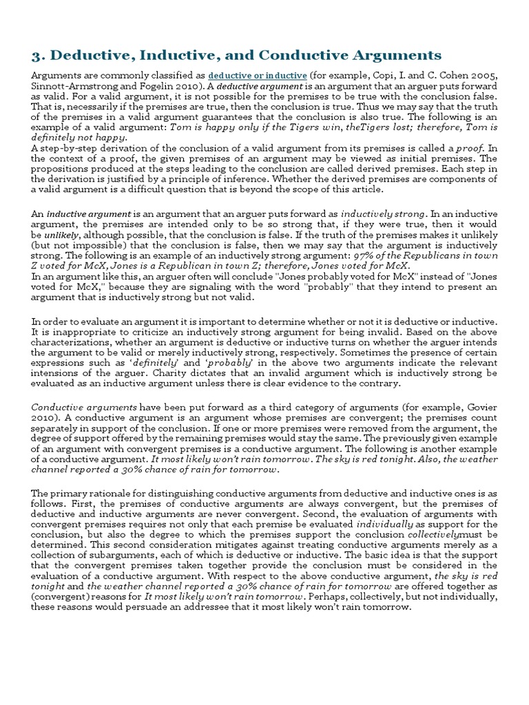 Roles of Arguments Guide | PDF | Argument | Inductive Reasoning