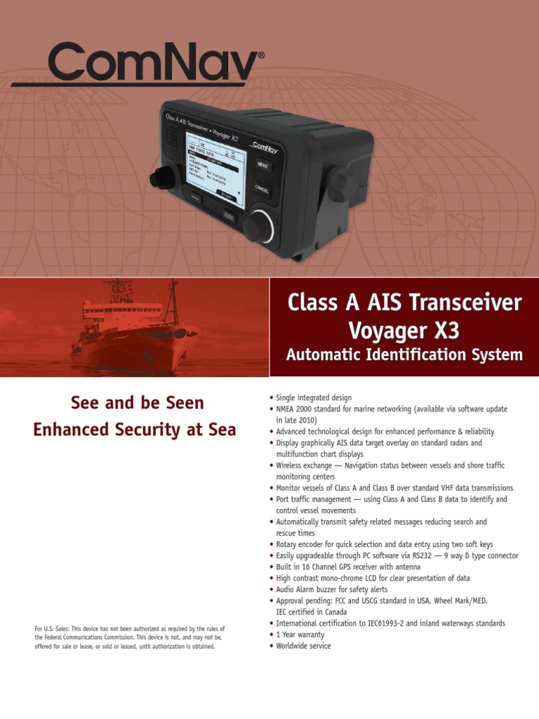 ComNav Voyager X3 | PDF | Telecommunications | Broadcasting