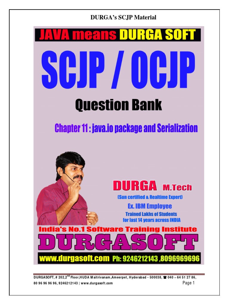 Java - Io Package and Serialization | PDF | Java Virtual Machine | Class (Computer Programming)