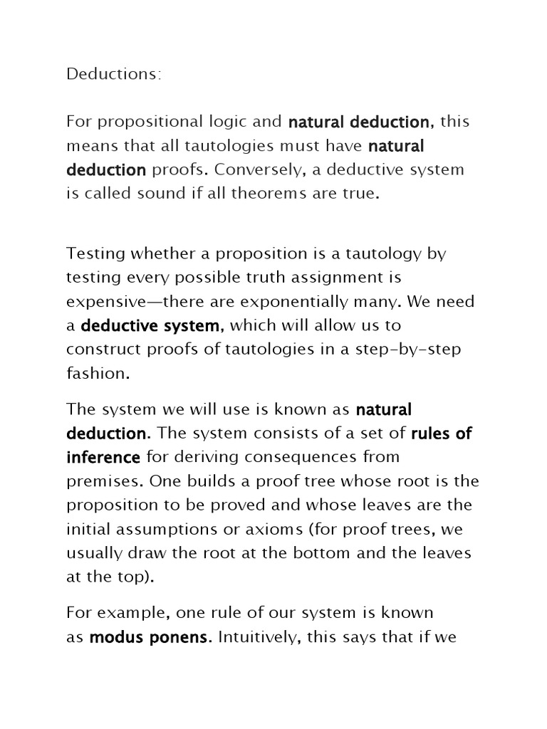 AI Deductions | PDF | Theorem | Deductive Reasoning