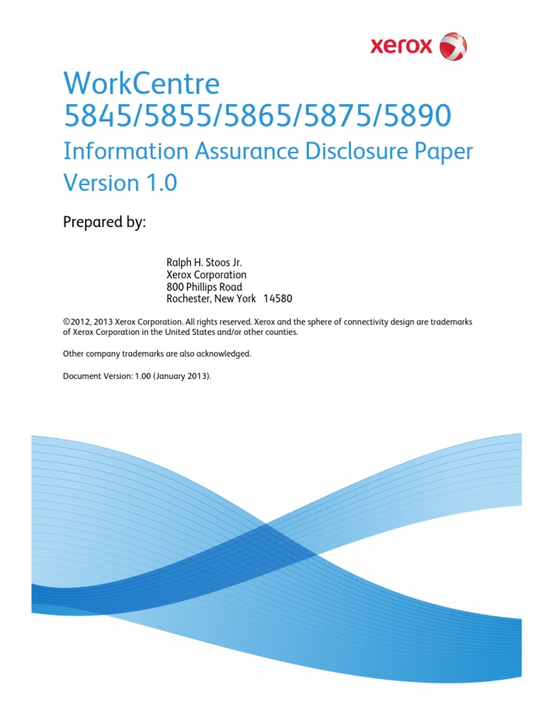Cert WorkCentre 5845-5855-5865-5875-5890 Information Assurance ...