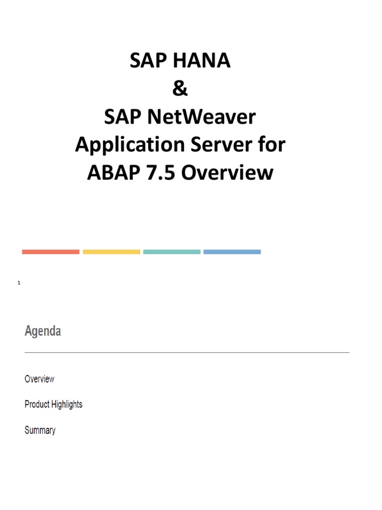 Sap Hana Abap 7.5 | PDF | Sap Se | Systems Engineering