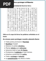 Sopa de Letras de Cuidado Del Medio Ambiente | PDF