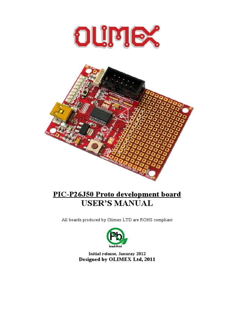 User'S Manual: PIC-P26J50 Proto Development Board | PDF | Usb ...
