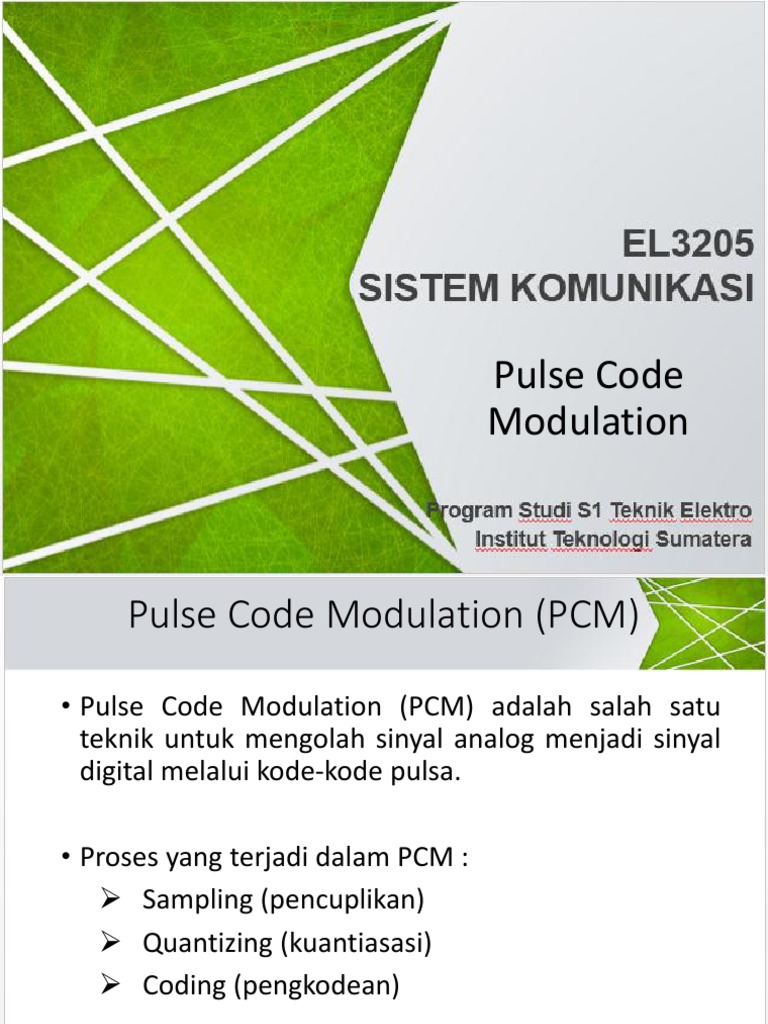 Pulse Code Modulation | PDF