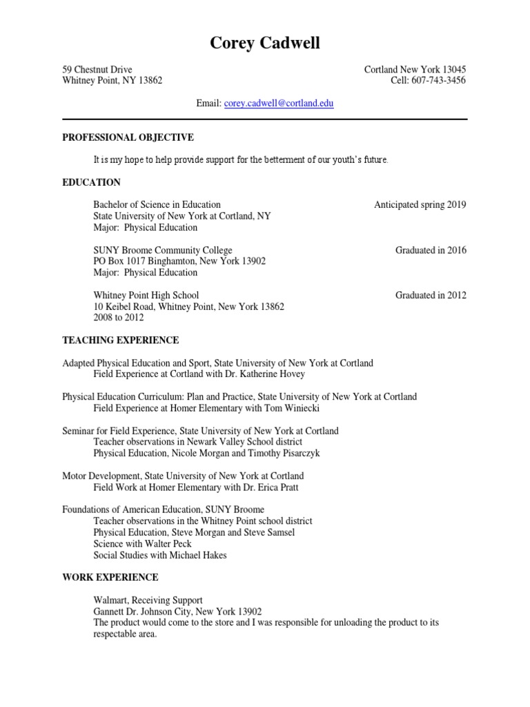 470 Resume | PDF | Behavior Modification | Learning