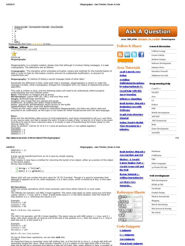 Follow & Share: William - Wilson | PDF | Integer (Computer Science) | Bit