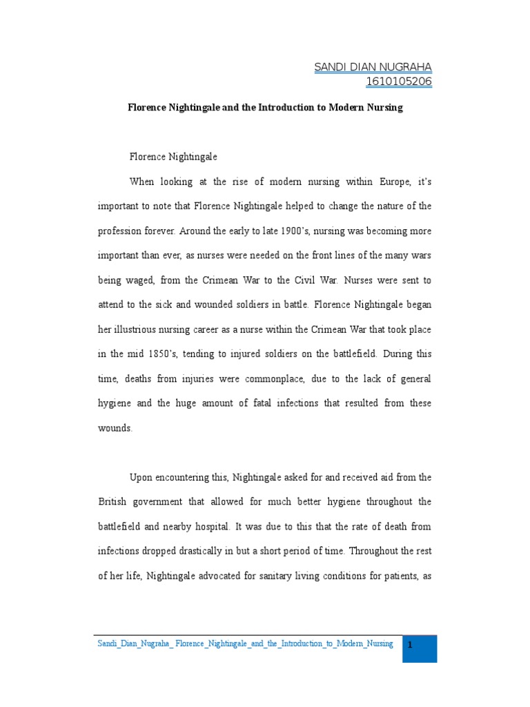 Sandi Dian Nugraha | PDF | Florence Nightingale | Nursing