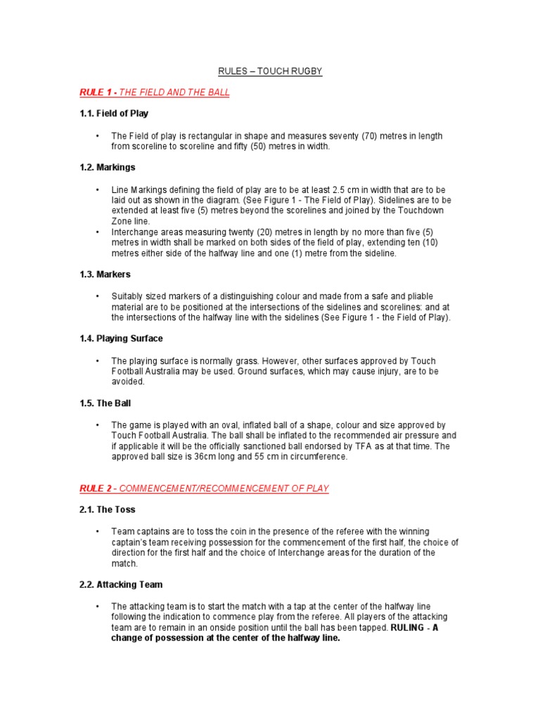 Rules - pdf2 | PDF | Referee | Touchdown