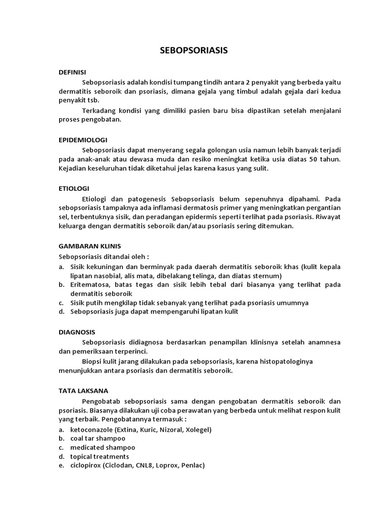 Panduan Lengkap Sebopsoriasis | PDF