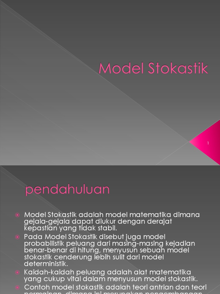 Lecture8 Model Stokastik | PDF