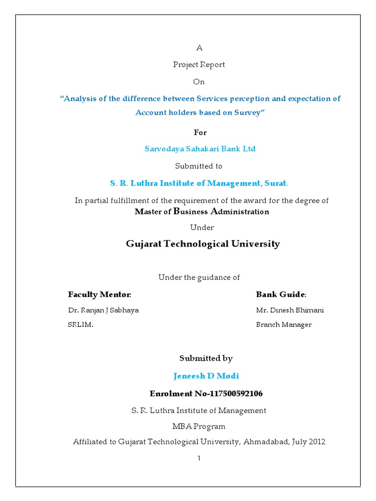 Final Sip Mba Project PDF | PDF | Loans | Mortgage Loan