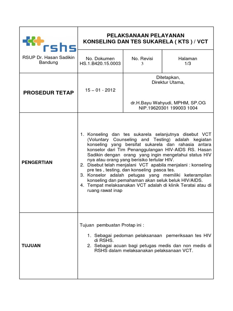 Contoh SOP RSHS | PDF