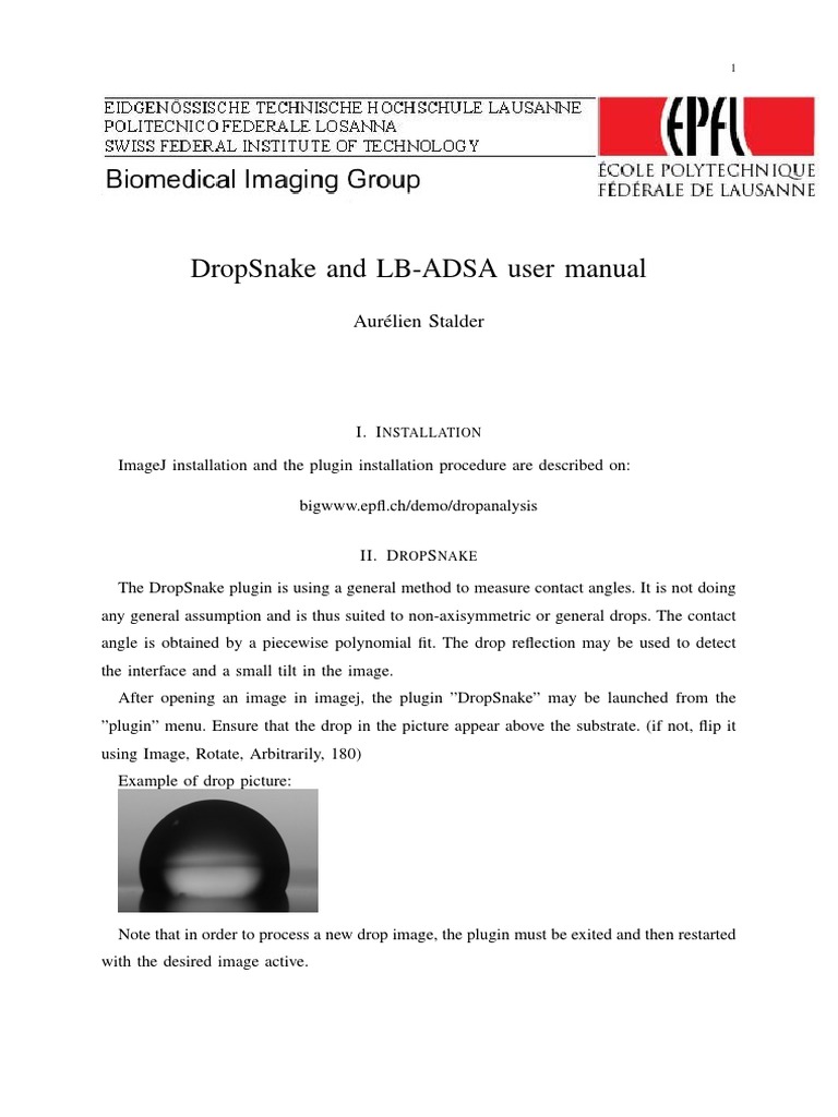 Dropsnake and Lb-Adsa User Manual: Aur Elien Stalder | PDF | Spline ...