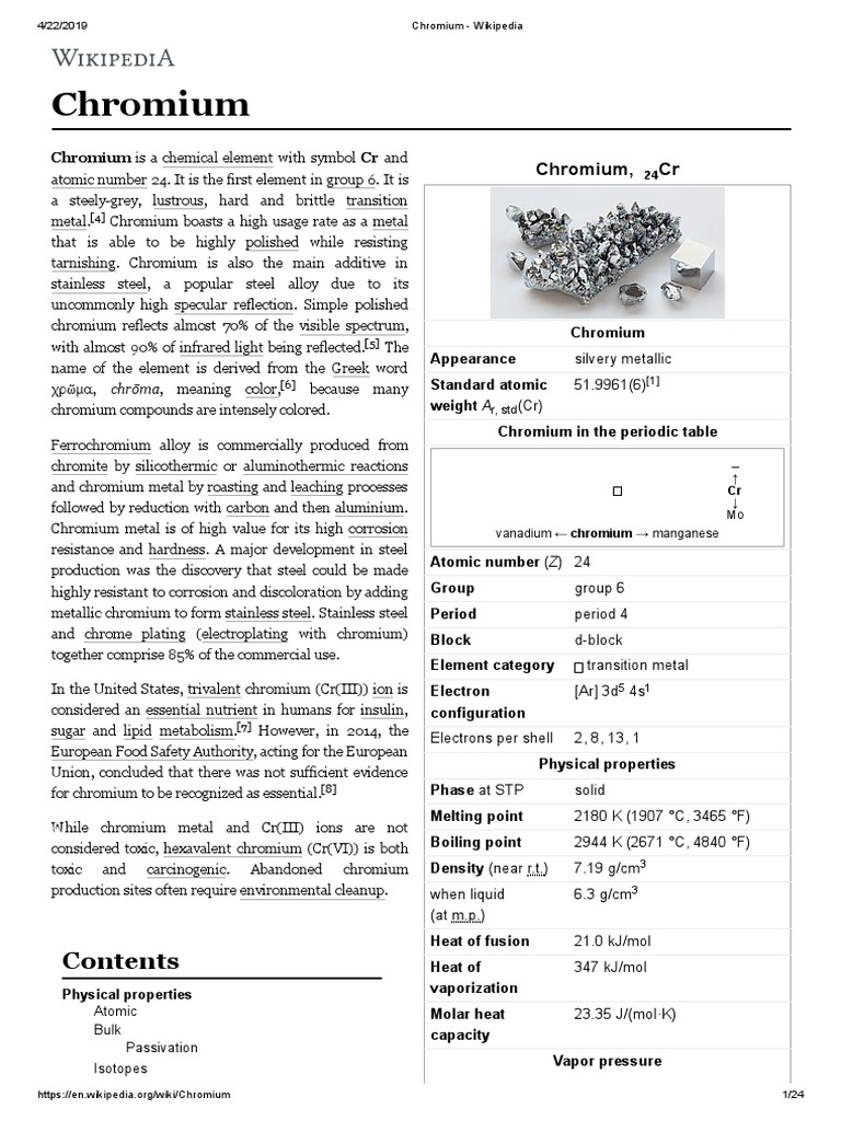 Chromium | PDF | Chromium | Hydroxide