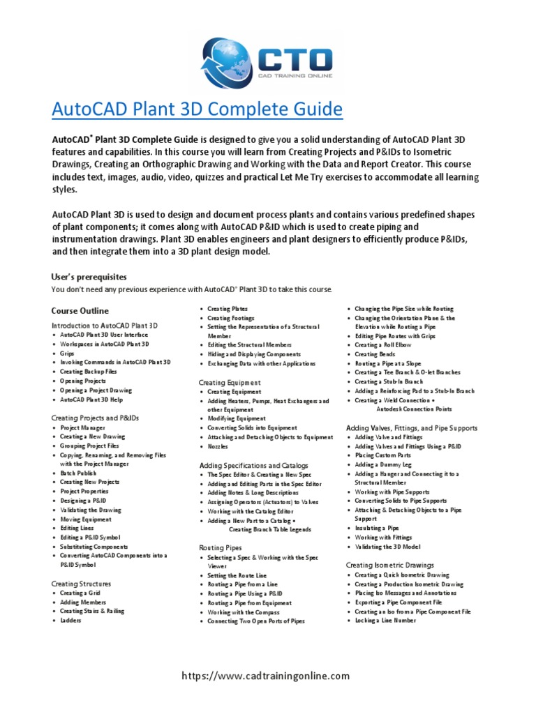 AutoCAD Plant 3D Complete Guide | PDF | 3 D Computer Graphics | 3 D ...