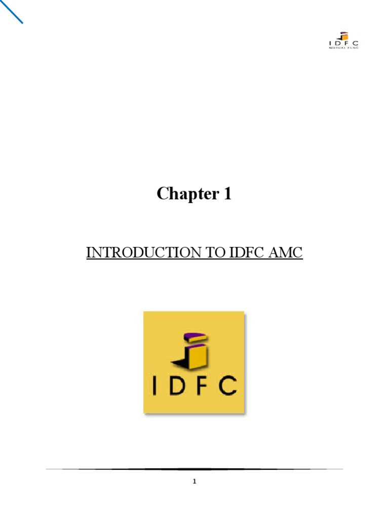Introduction To Idfc Amc | PDF | Dividend | Securities (Finance)